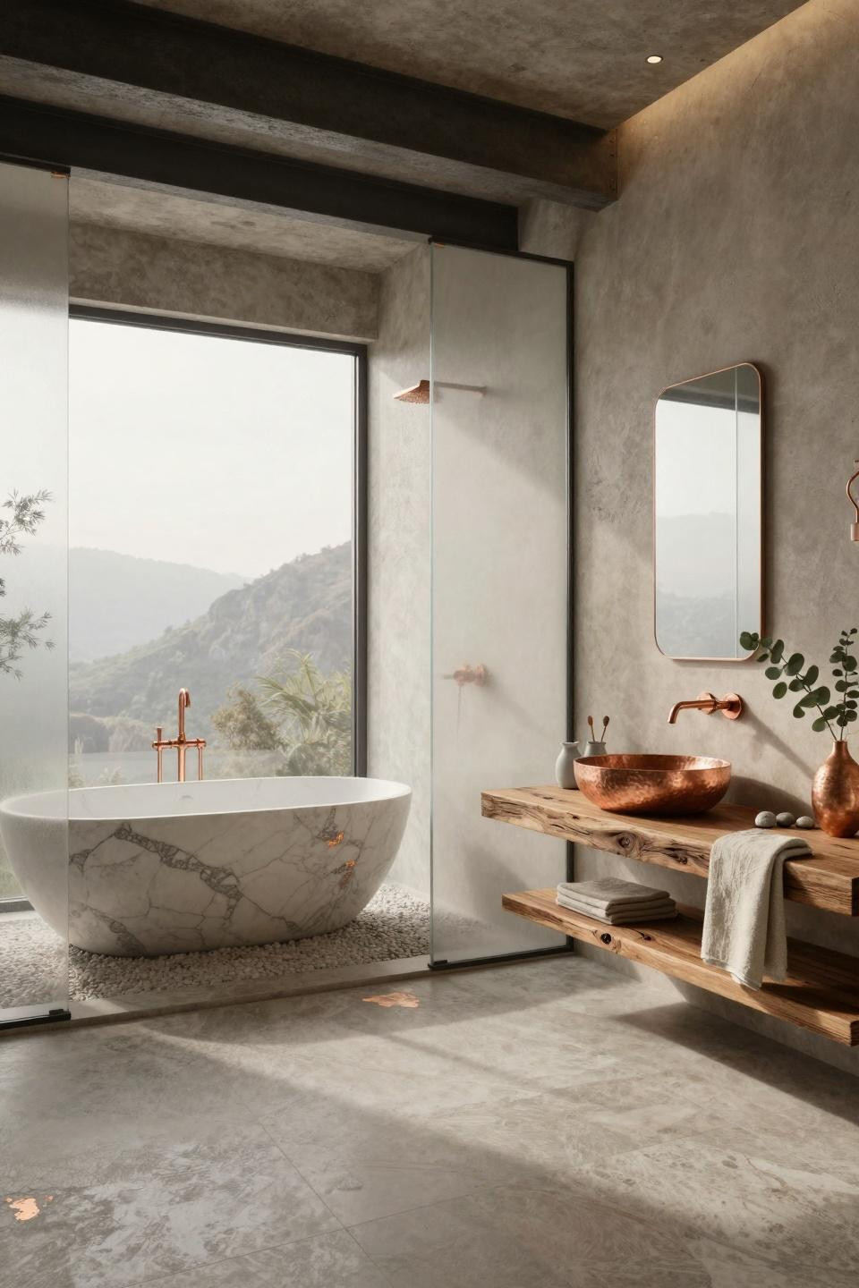 16+ Spa Home Bathroom Designs Rooted in Calm and Natural Stone