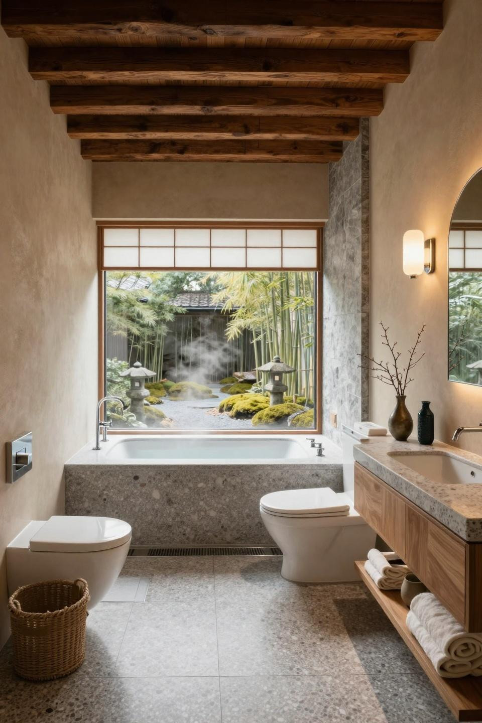 16+ Spa Home Bathroom Designs Rooted in Calm and Natural Stone