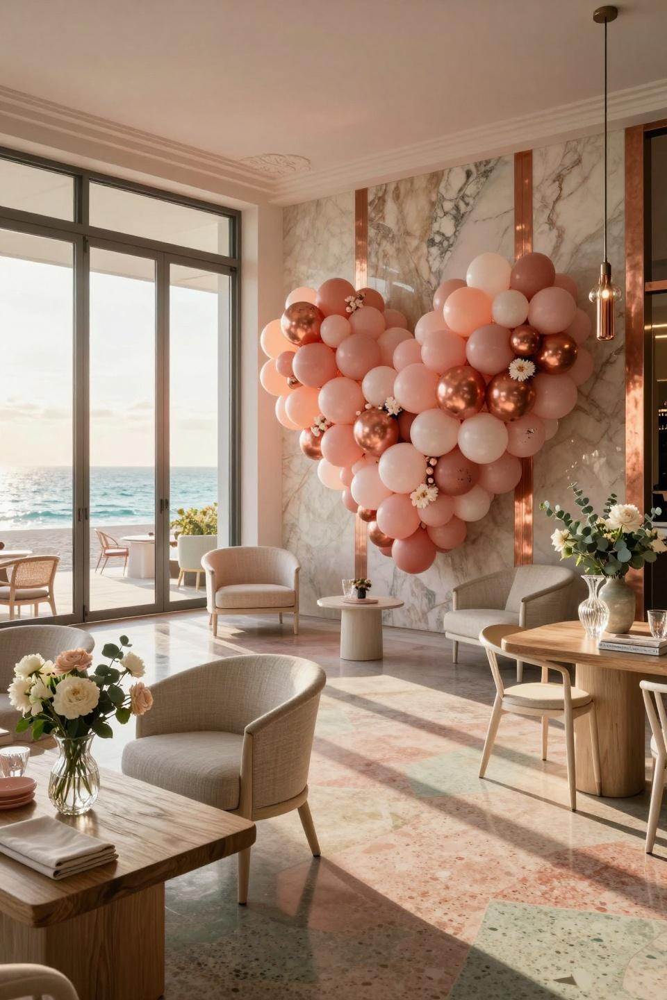 10+ Valentine's Day Balloon Heart Wall Designs for Romance