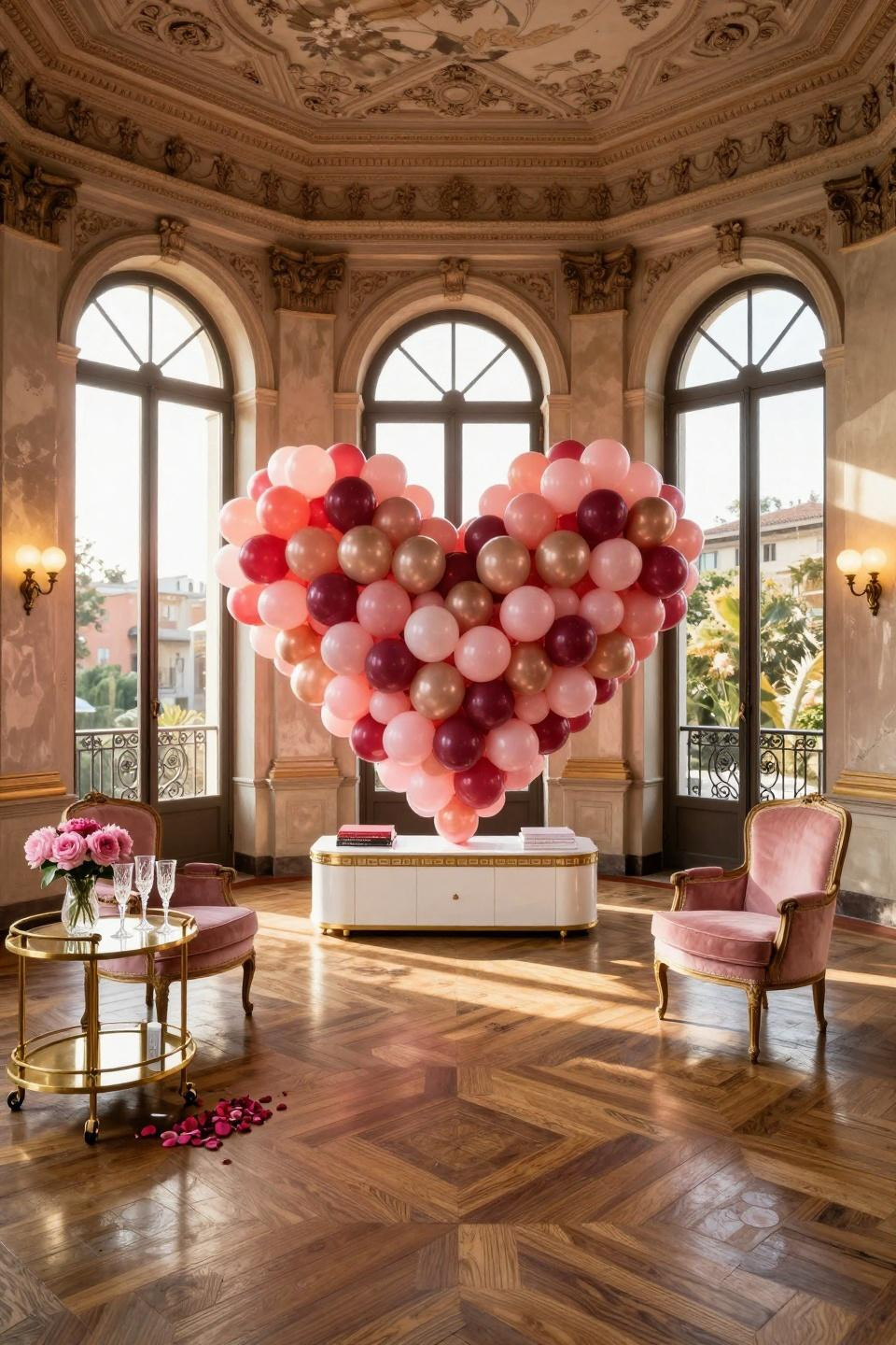 10+ Valentine's Day Balloon Heart Wall Designs for Romance