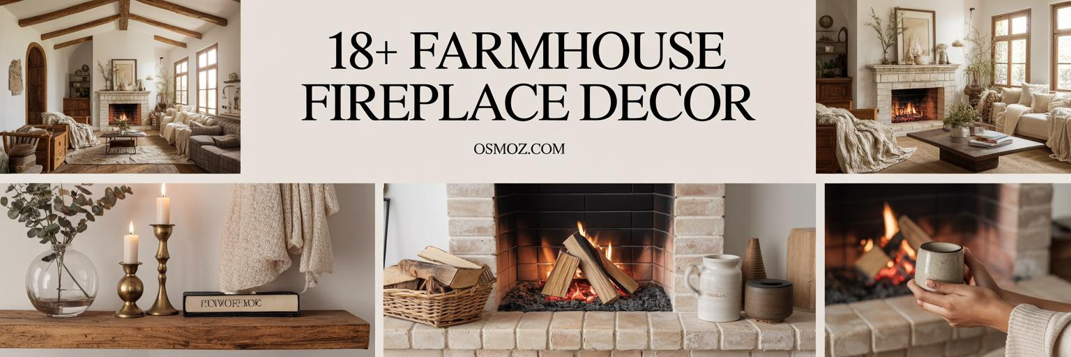 18+ Farmhouse Fireplace Decor Ideas for a Warm, Gathered Home