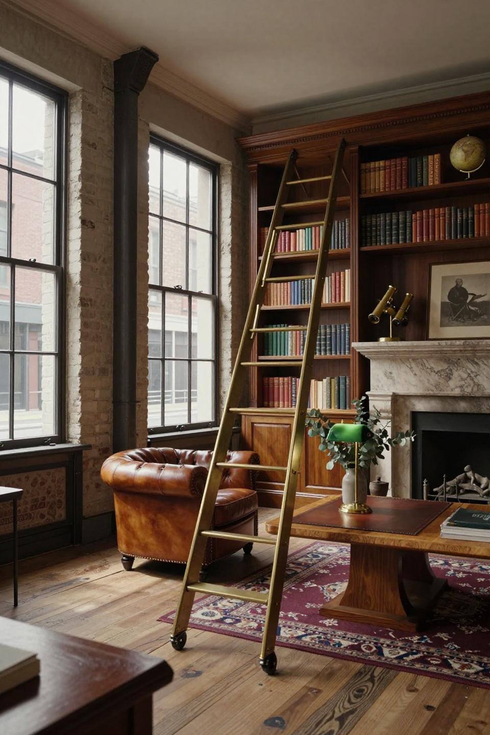 20+ Home Library Rooms Ideas for Walnut Shelves and Warm Light