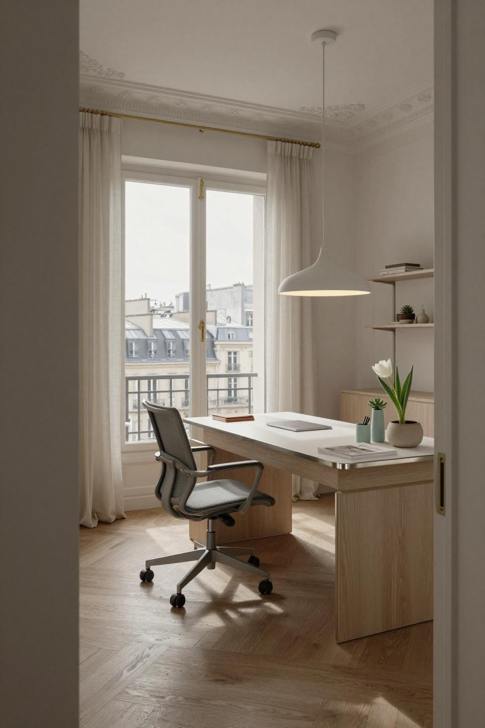 18+ Work From Home Set Up Minimalist Ideas for Serene Focus